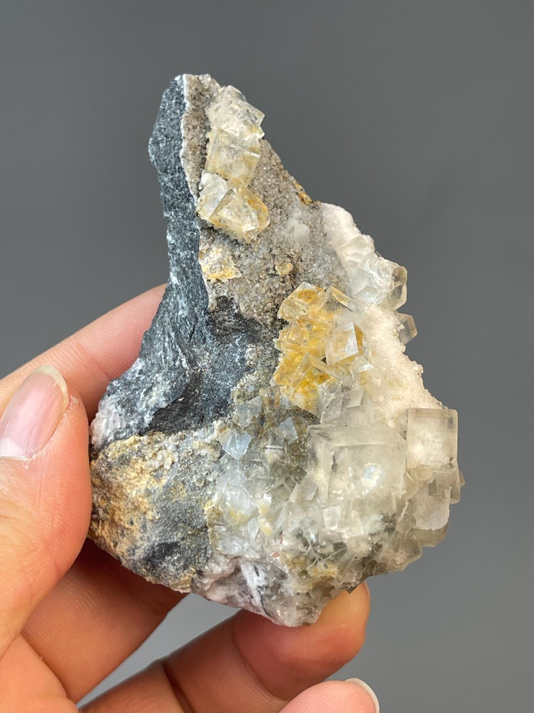 Transparent Fluorite With Large Cube Crystals and High Clarity, Rare ...