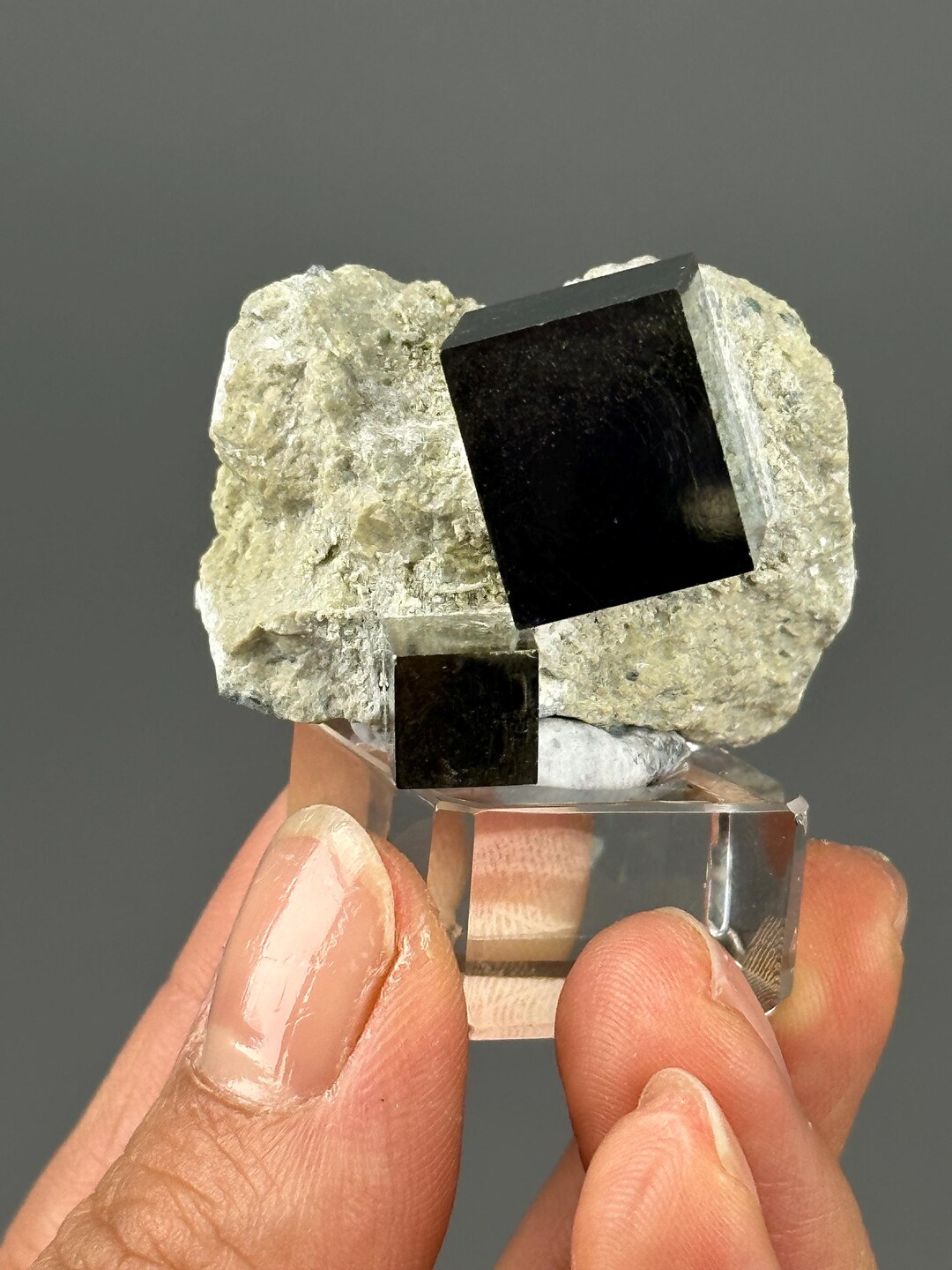 Spanish Pyrite Twin Crystals on Matrix: Unique Metallic Mineral ...