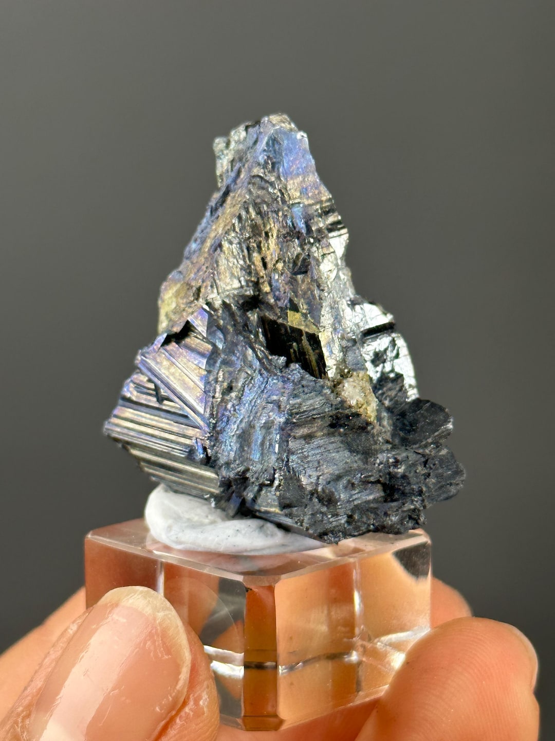Rare Metallic Stibnite Crystal: Lustrous Blade Specimen for Mineral ...