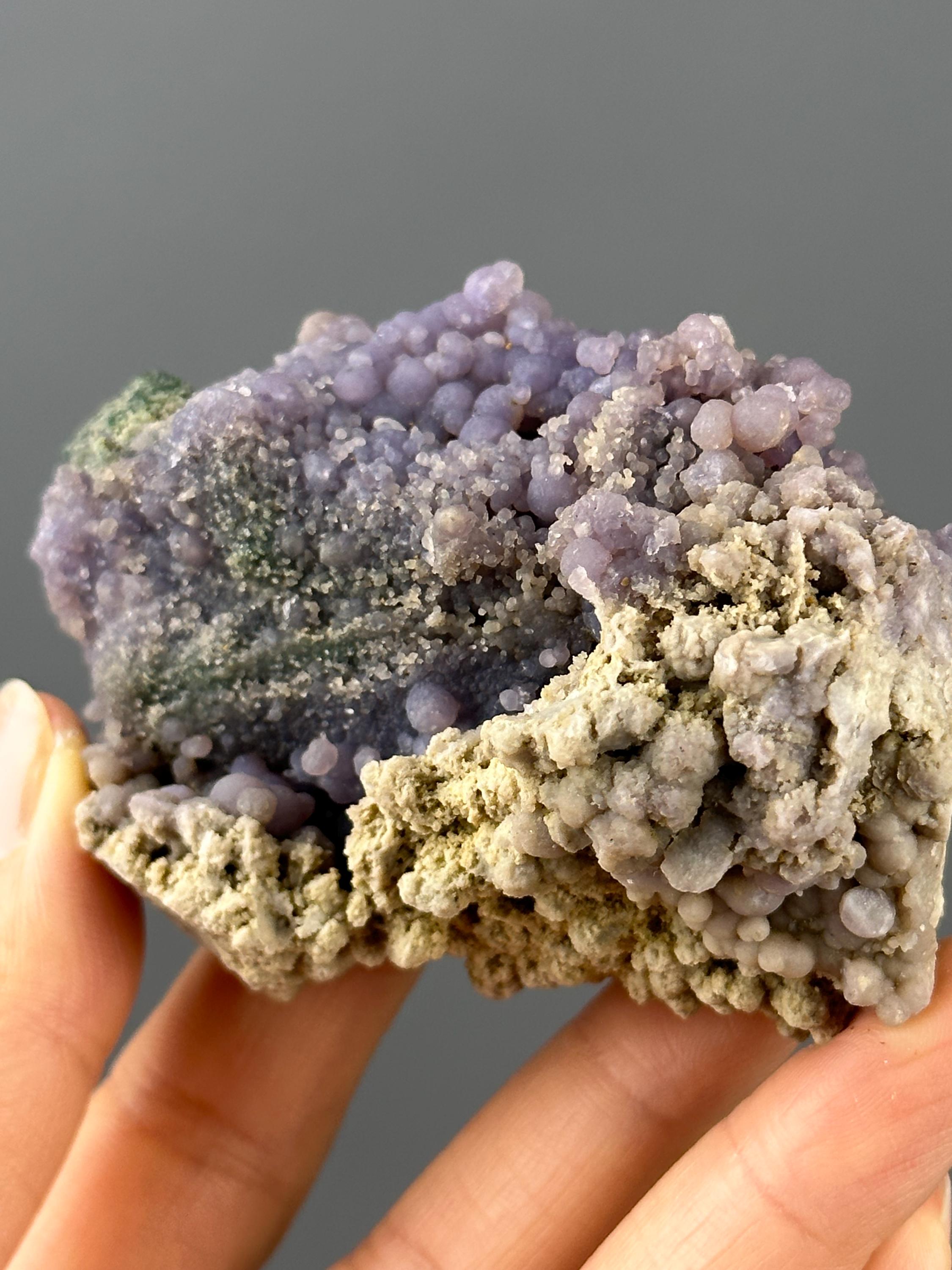 Rare Indonesian Purple Grape Agate: Botryoidal Formation Crystal for ...