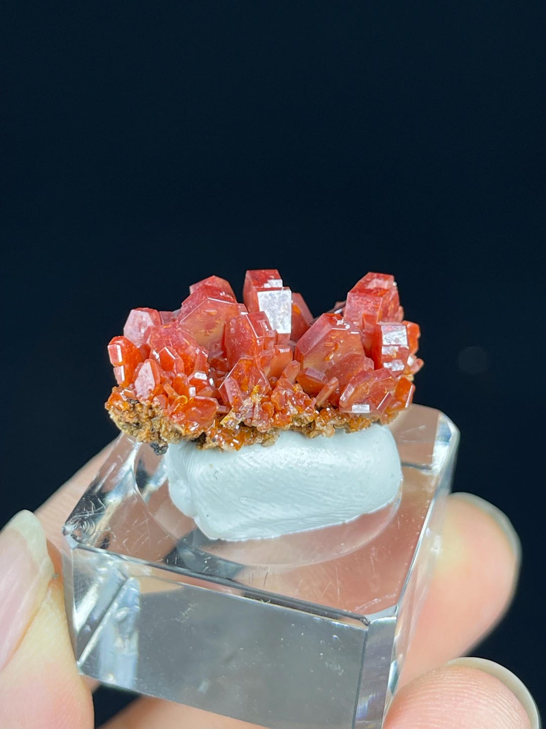 Vibrant Red Moroccan Vanadinite Specimen - Large Lead-zinc Crystals for Collection & Display - Etsy