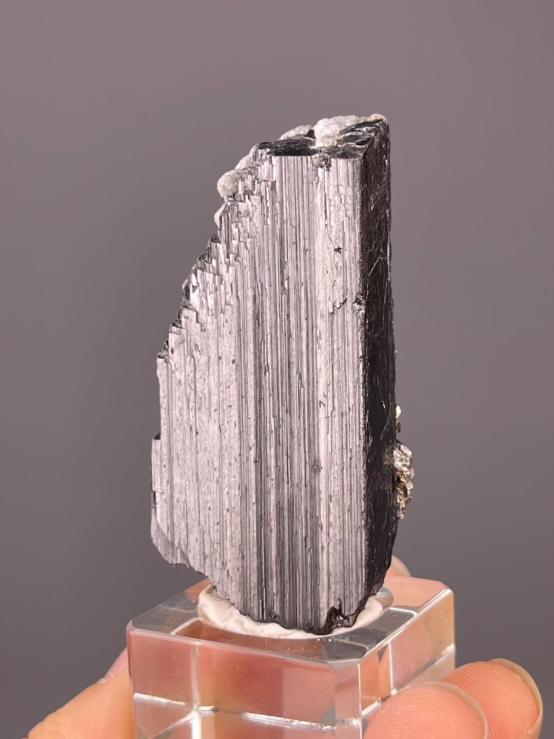 Metallic Stibnite Crystal Cluster: Raw Antimony Ore Specimen From Hunan ...