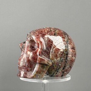 Garnet Red Crystal Skull | Hand-carved Gemstone Art | Unique Display ...