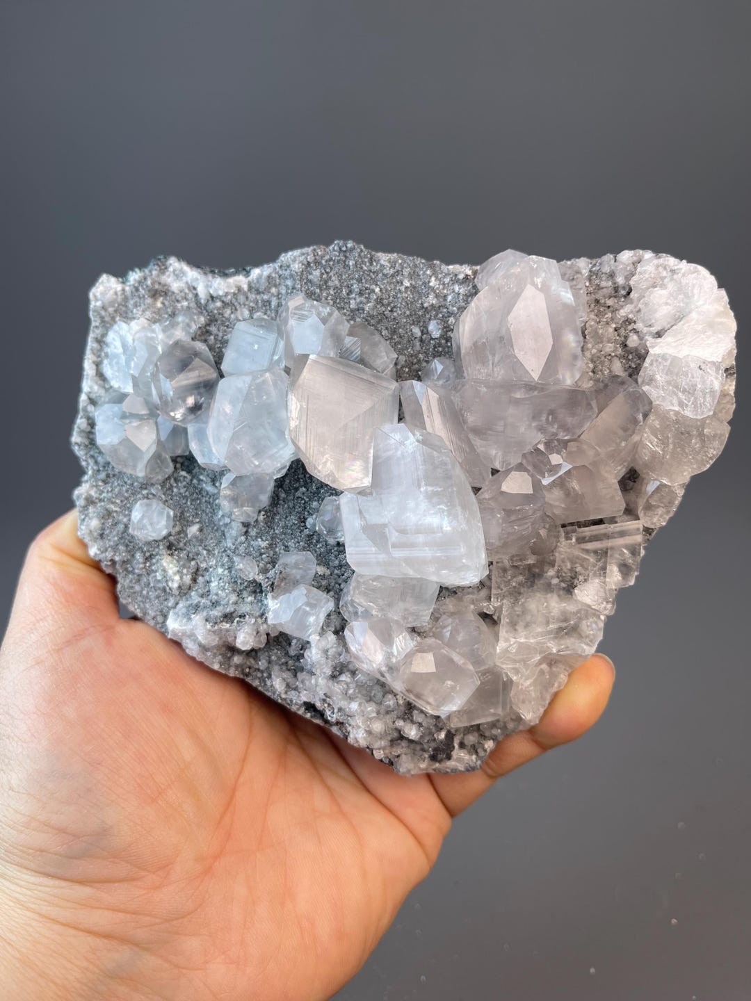 Calcite White Crystal Cluster Fujian China | Sparkling Mineral Specimen ...