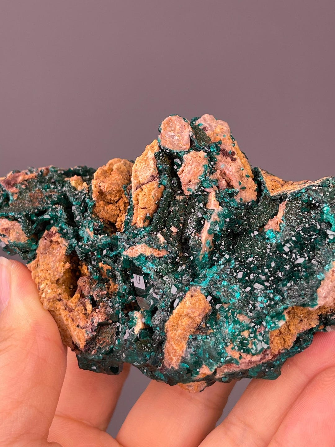Rare Green Dioptase Crystal Specimen: Moroccan Copper Silicate Mineral ...