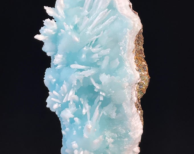 Hemimorphite Blue Specimen Sky Blue Needle Cluster With Cotton-like ...