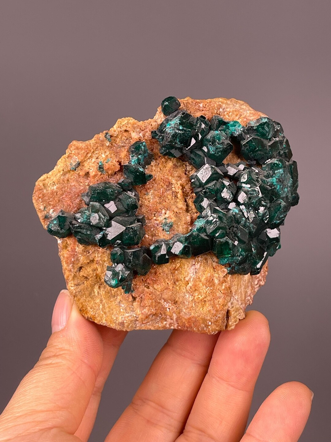 Rare Dioptase Crystal Cluster: Natural Green Mineral Specimen From ...