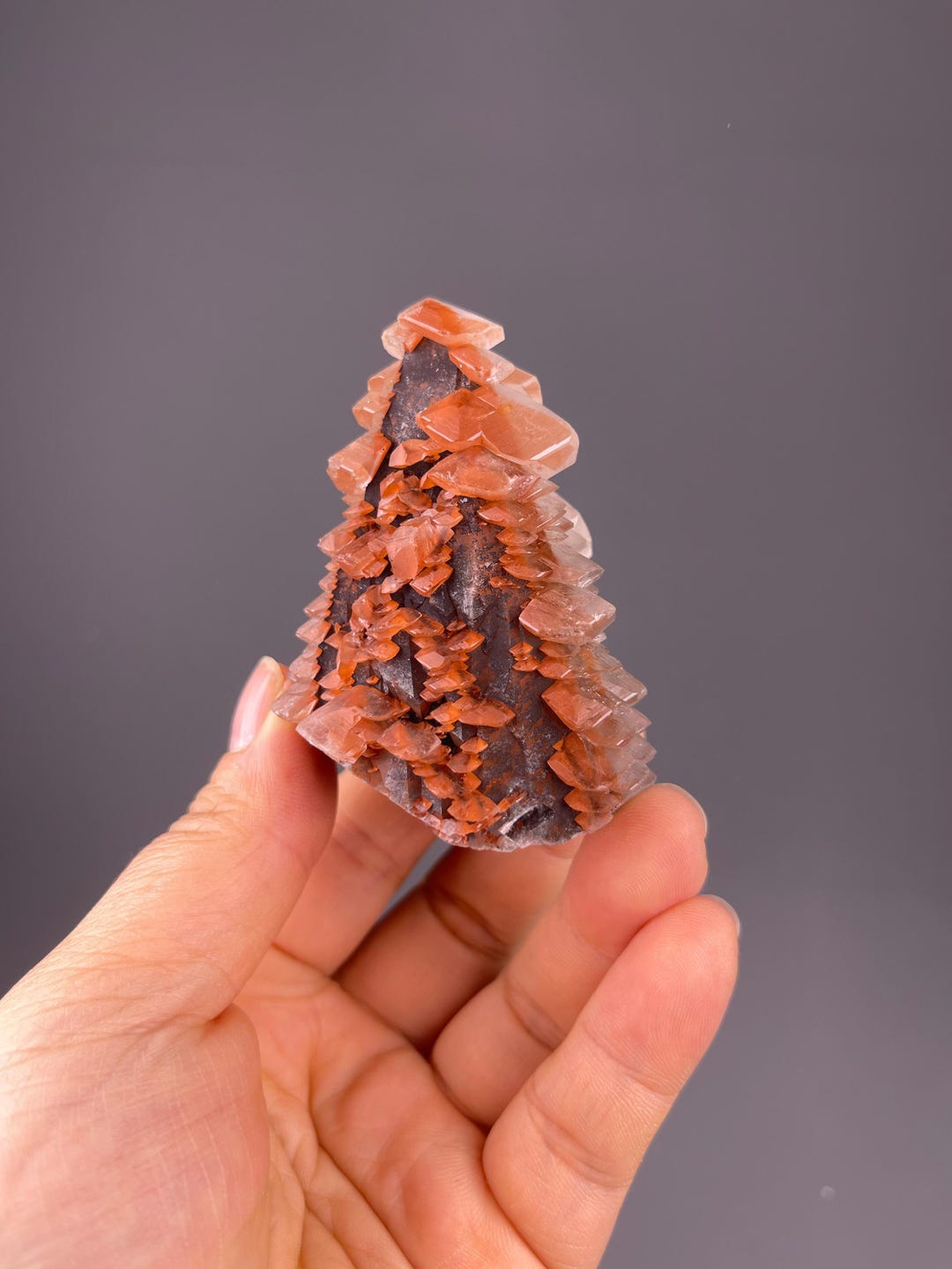 Rare Red Calcite Tower Cluster: Natural Raw Mineral Specimen From Daye ...