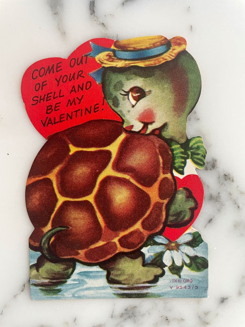Vintage Valentine Turtle - Etsy
