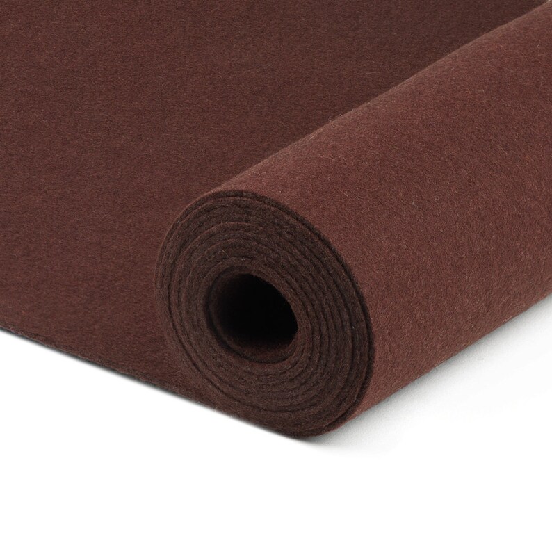 Designer Wool Felt by Foot // Dark Brown Solid Tone // - Etsy