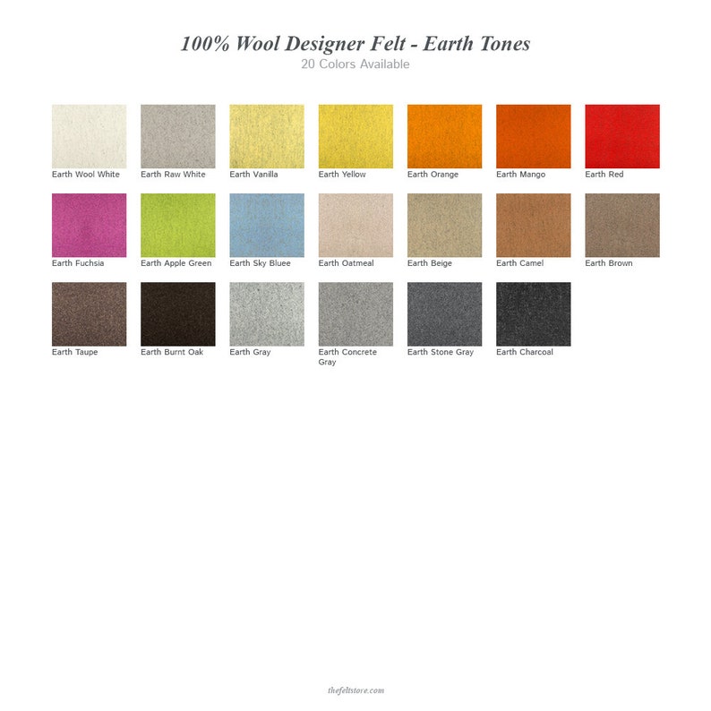 Designer Wool Felt by Foot // Sky Blue Earth Tone // - Etsy