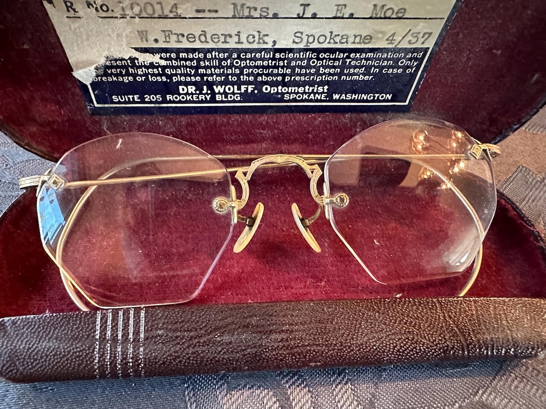 Antique Wire Rimmed Glasses - Etsy