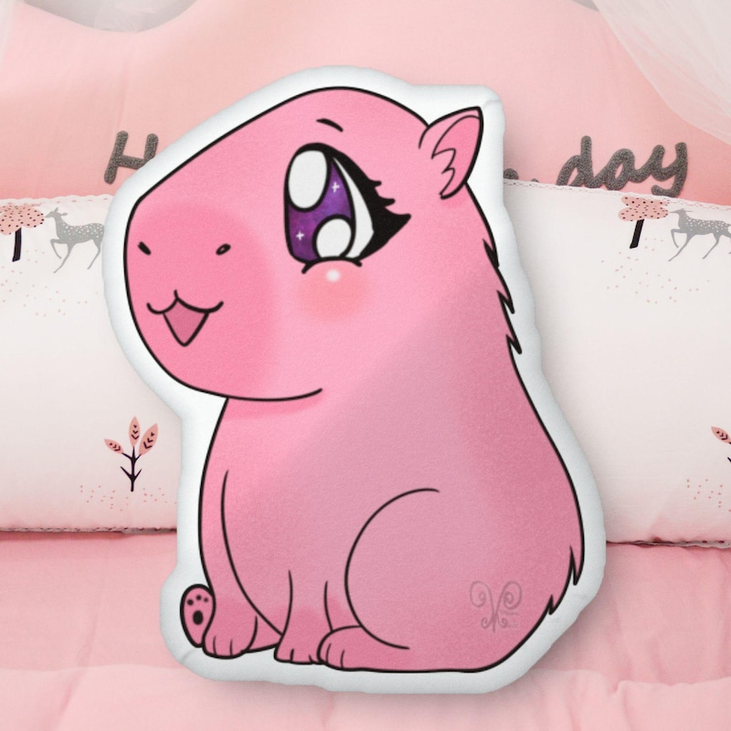 Pink Capybara Plush - Etsy