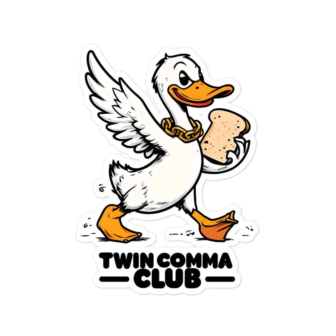 Breadwinner Duck Sticker – Funny Hustle Sticker, Cute Duck With Bread ...