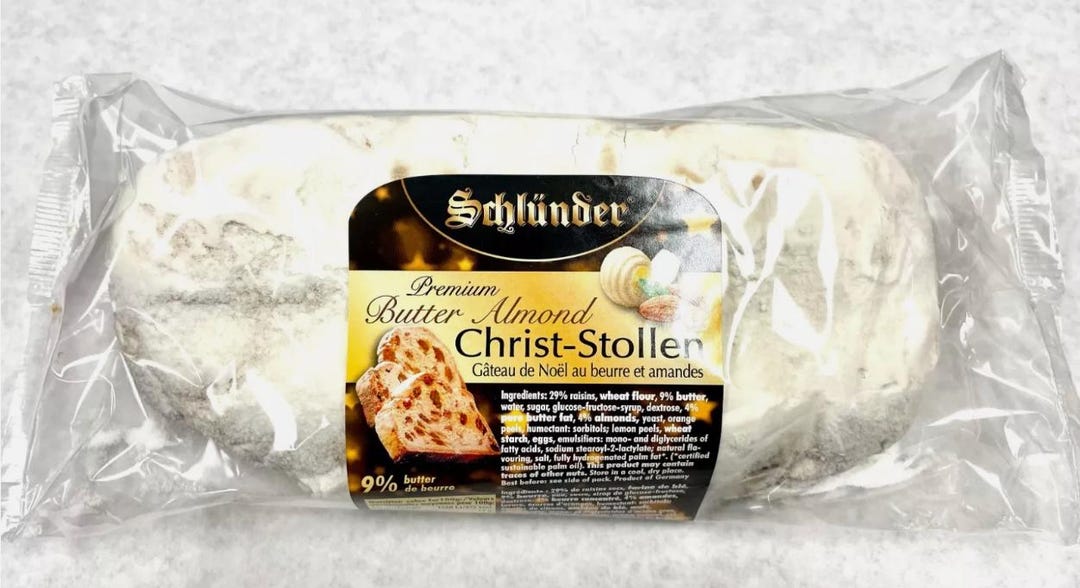 Stollen-schlünder Premium Butter Almond Christ-stollen Large 26.4oz ...