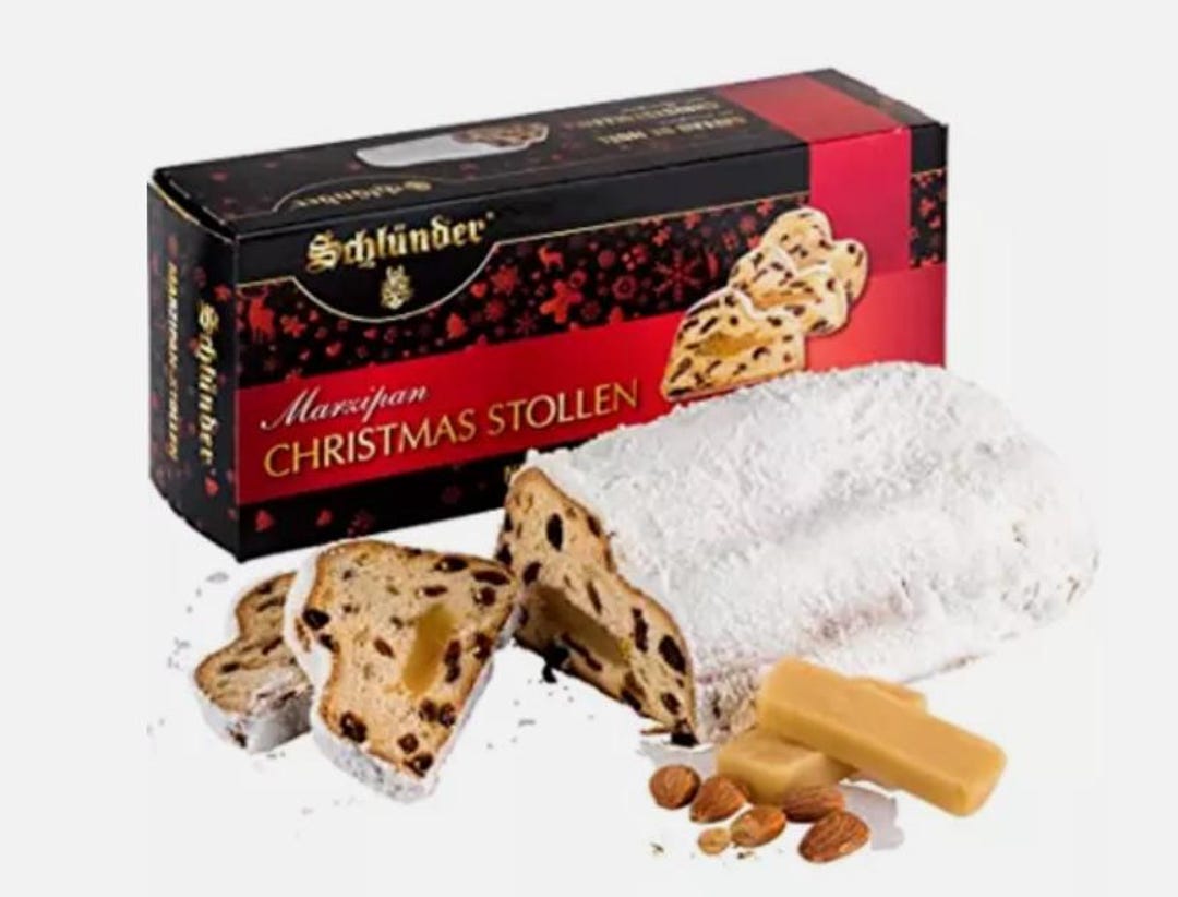 STOLLEN Schlünder Marzipan Christmas Stollen Cake Large in Box 26.4oz ...