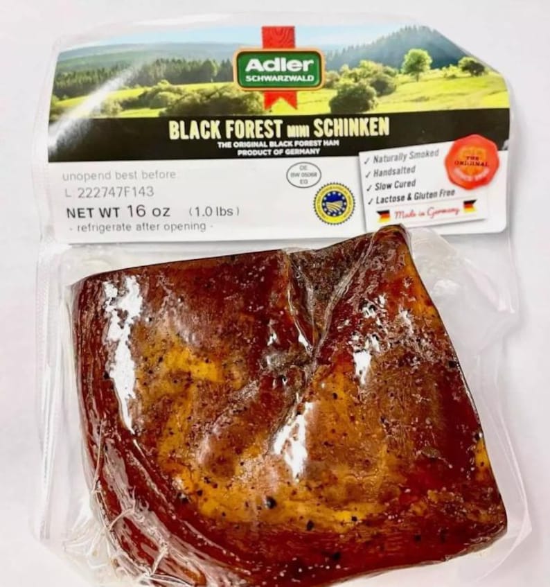 ADLER Black Forest Smoked Ham 1 Piece Not Sliced !! US SELLER !! 1 Lb ...