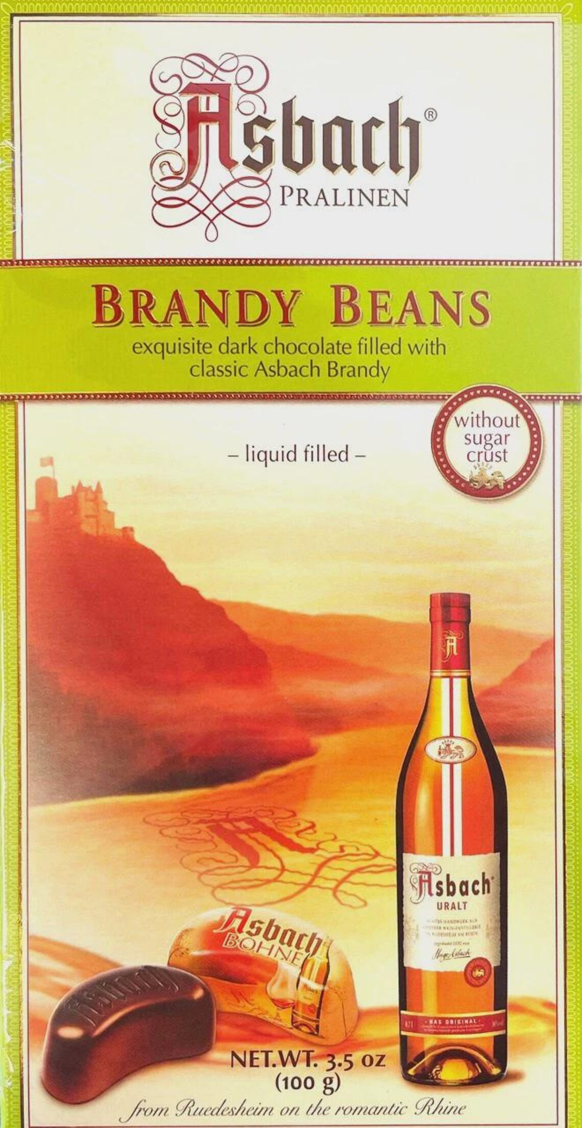 2 Box Asbach® Brandy Beans Dark Chocolates Filled With German Asbach ...