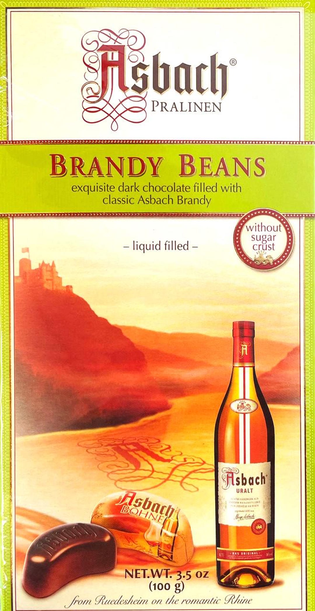 Asbach® Brandy Beans Dark Chocolates Filled With German Asbach Brandy ...
