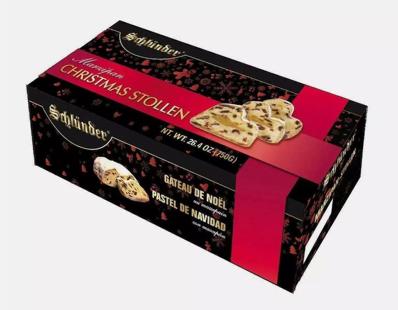 STOLLEN Schlünder Marzipan Christmas Stollen Cake Large in Box 26.4oz ...