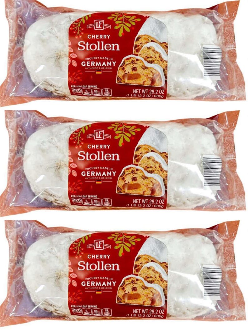 Pack of 3 L'oven Fresh German Stollen, Flavors: Almond, Marzipan ...