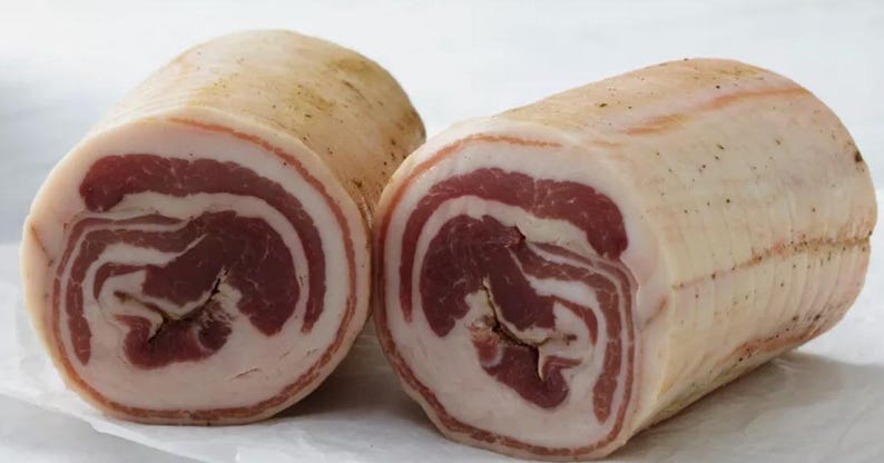 Pancetta ITALIAN Cured BACON !! Us Seller !! 1lb=16oz - Etsy