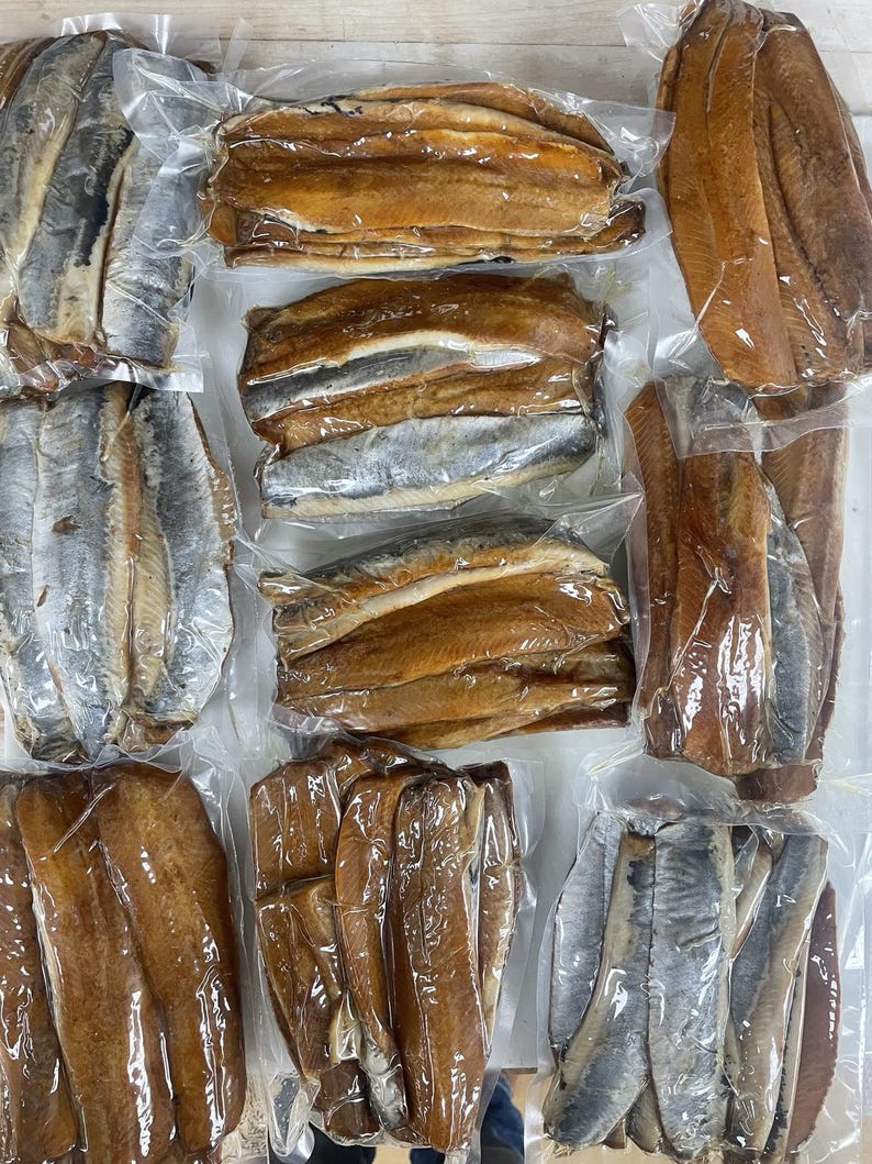 Salted Smoked HERRING FILLET !! Us Selller !! 1lb =16oz - Etsy