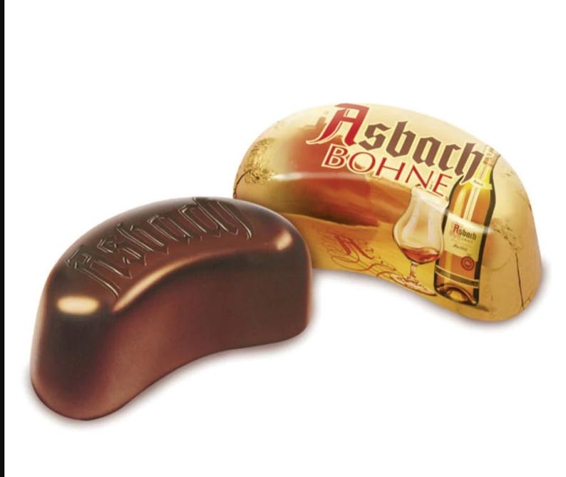 Asbach® Brandy Beans Dark Chocolates Filled With German Asbach Brandy ...