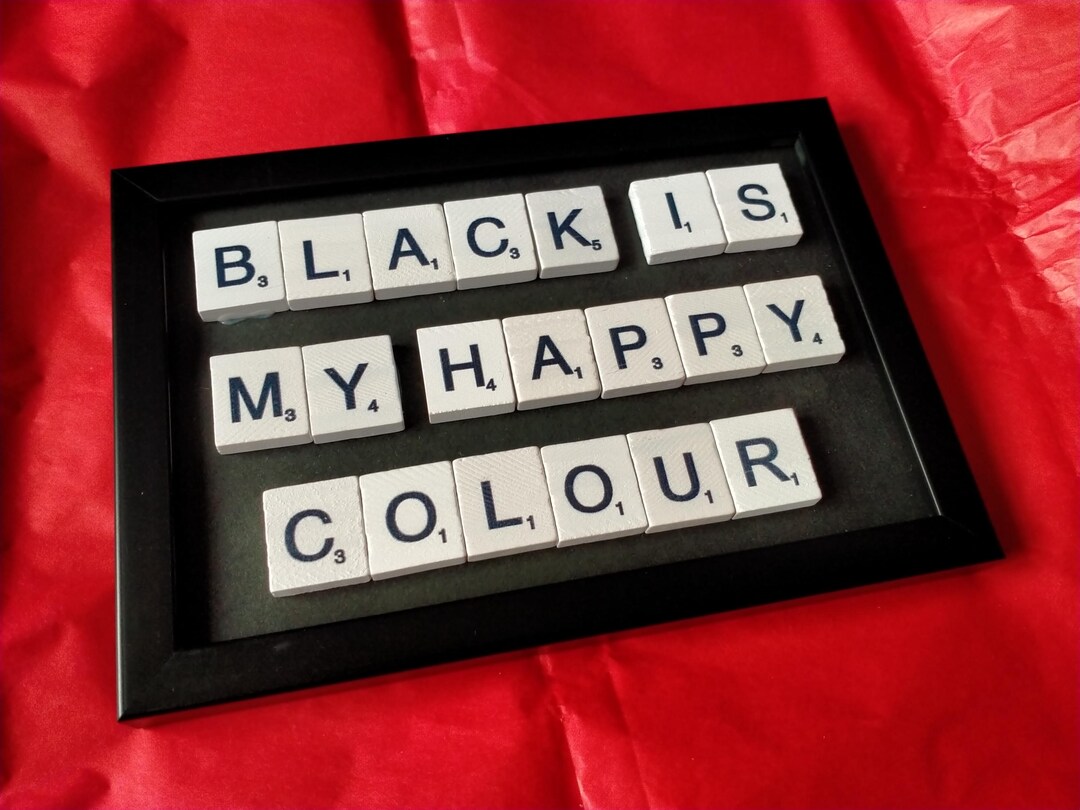 Wednesday Addams Inspired black is My Happy Colour Framed Wall Art/sign ...