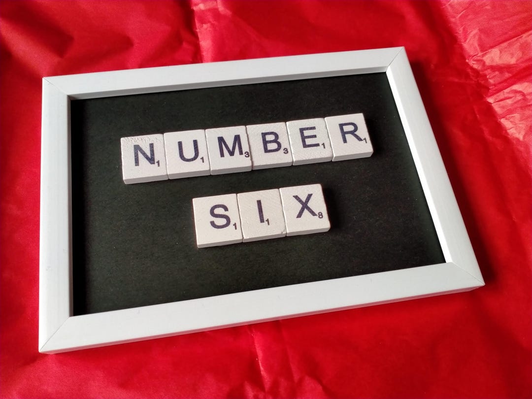 The Prisoner Inspired number Six Framed Wall Art/sign Lettering on ...
