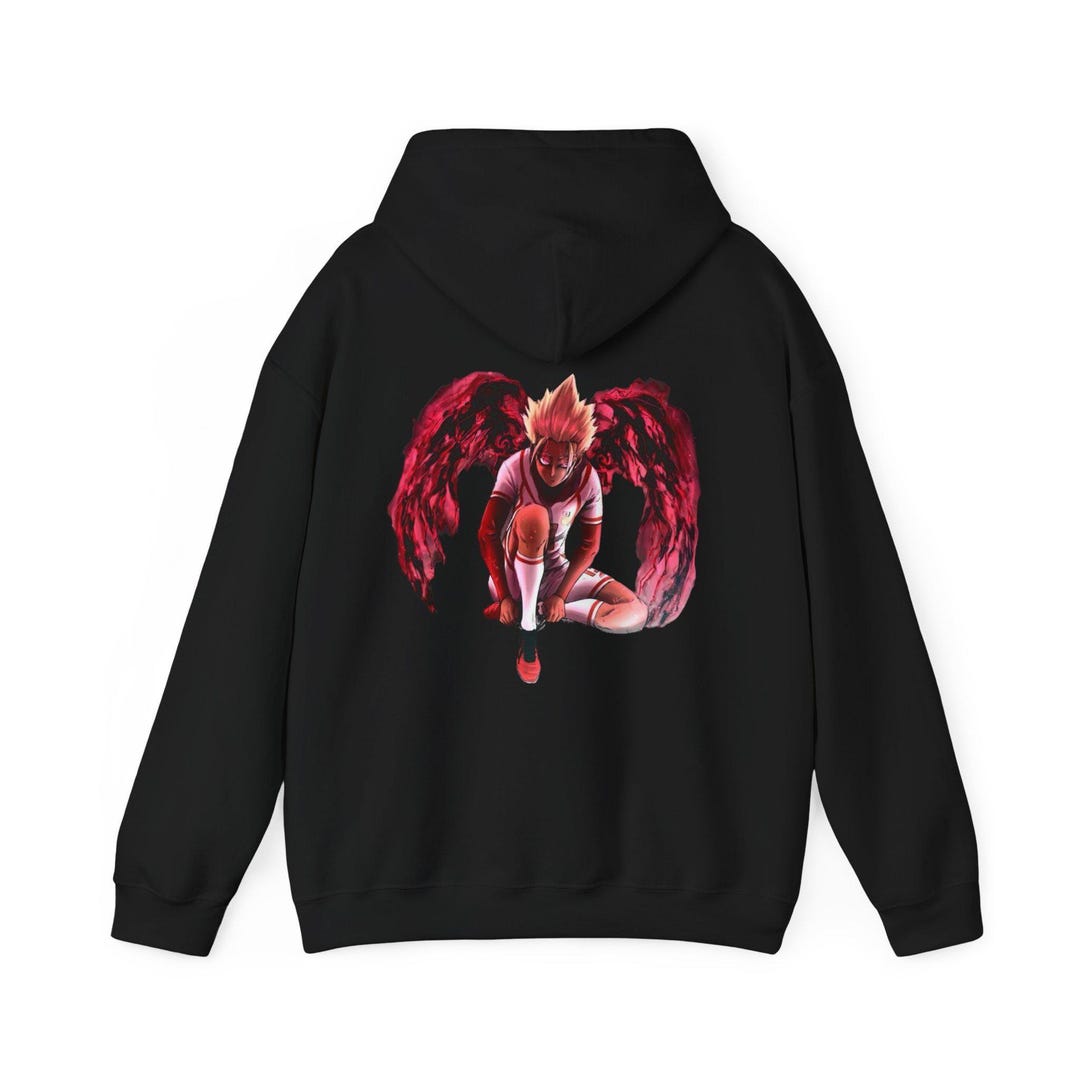 Bigger Shidou Blue Lock Hoodie Demon Wings Design for Ultimate Striker ...