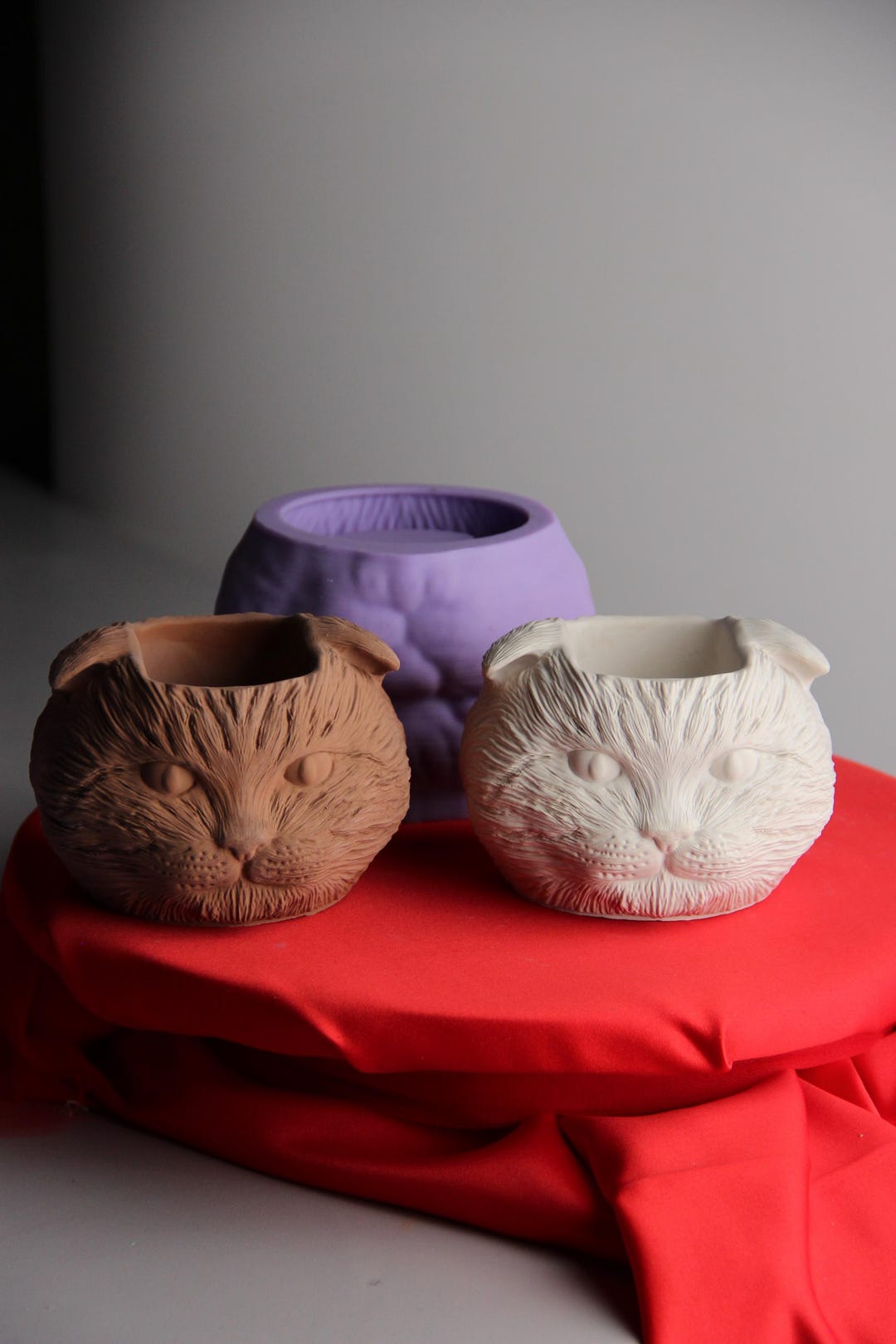 Scottish Fold Mold, Cat Mold, 3D Mold Pets, Plaster Silicone Mold, Mold ...