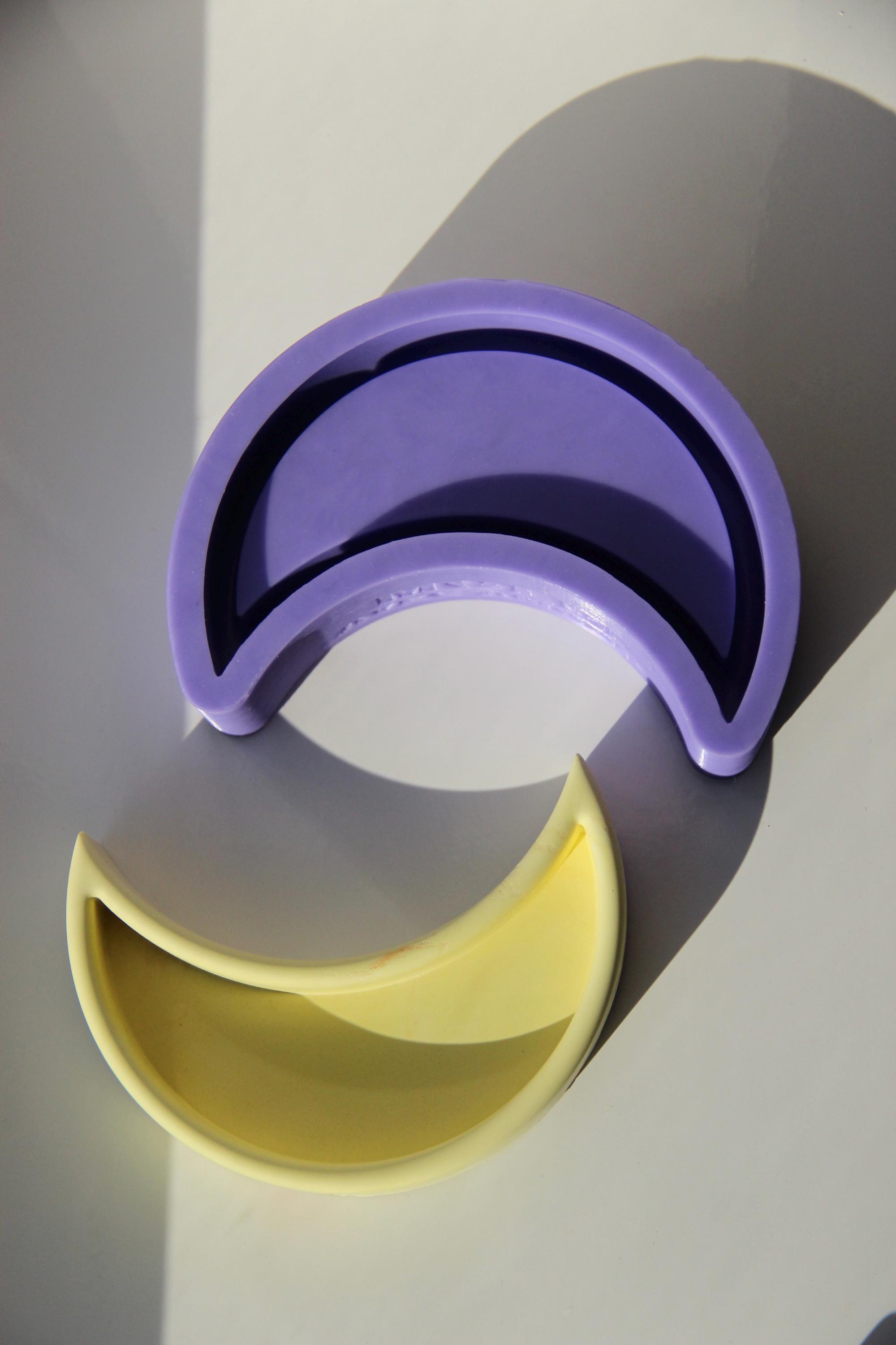 Crescent Mold, Moon Silicone Form, Plaster Pot Silicone Mold, Mold for ...
