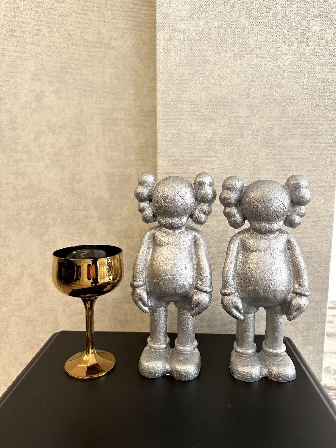 Alien Statue Figurines Gray Color Sculpture Abstract Gift Lover Alien ...