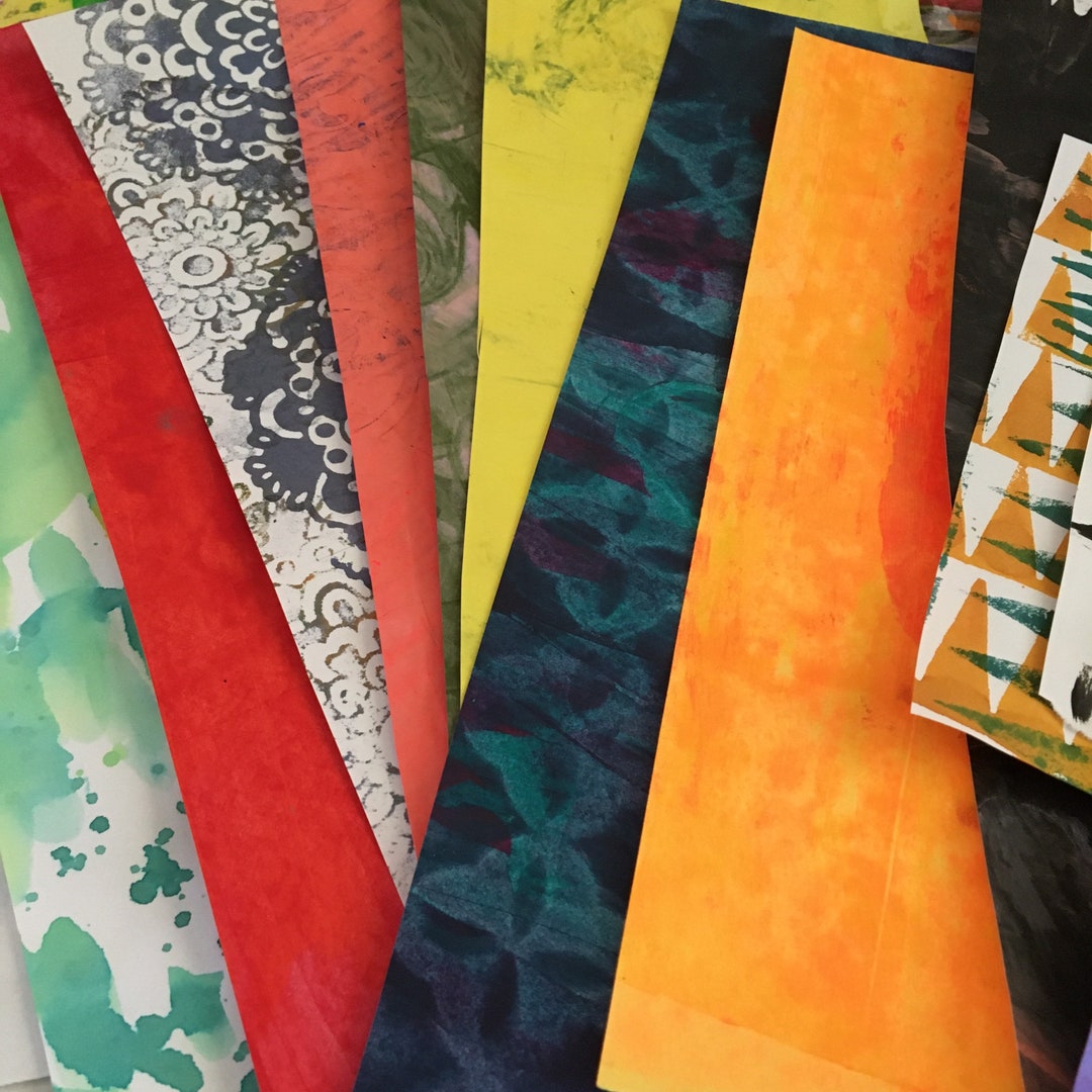 Collage Paper Pack-hand Painted And/or Printed Papers - Etsy