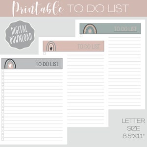 To Do List, Printable to Do List Template, Boho, to Do List Download ...