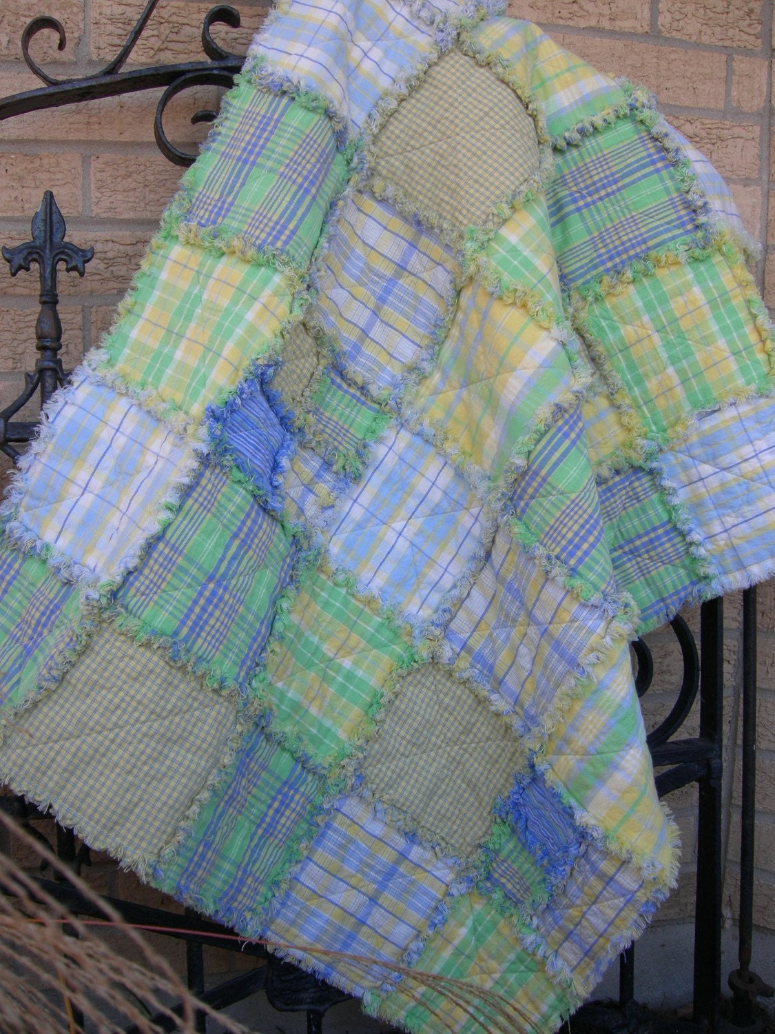 Crib Rag Quilt for Baby Boy ... Sailboats and Summer | Etsy