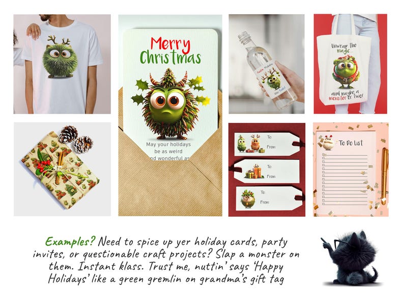 75+ Christmas Clipart, Holiday Monster Clipart Images, Alien Clipart ...