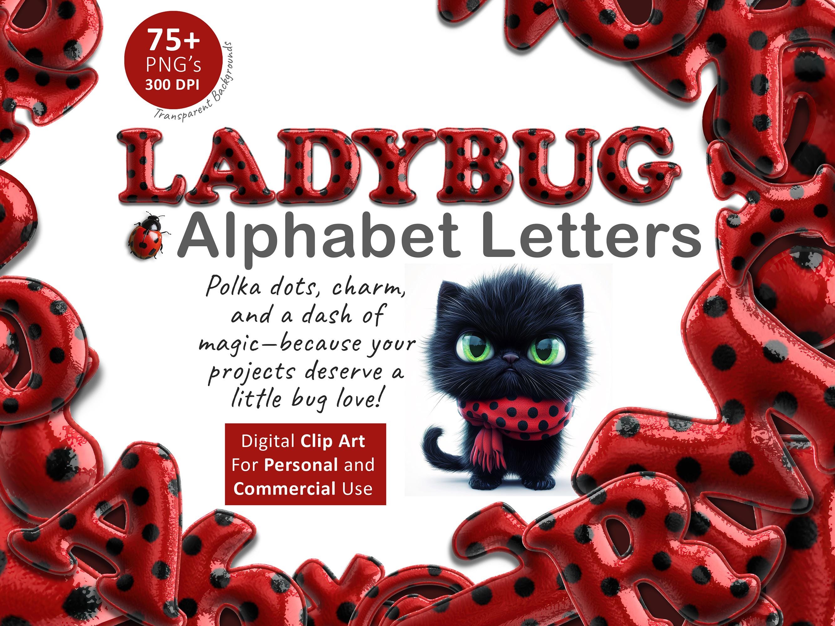 Ladybug Clipart, Alphabet Letters Clip Art, Cat Clipart, Scrapbooking ...