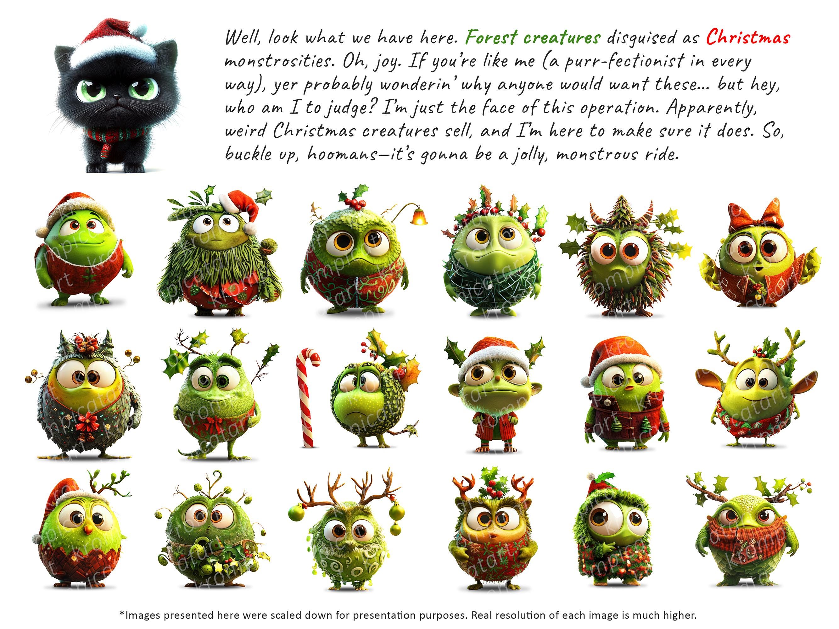 75+ Christmas Clipart, Holiday Monster Clipart Images, Alien Clipart ...