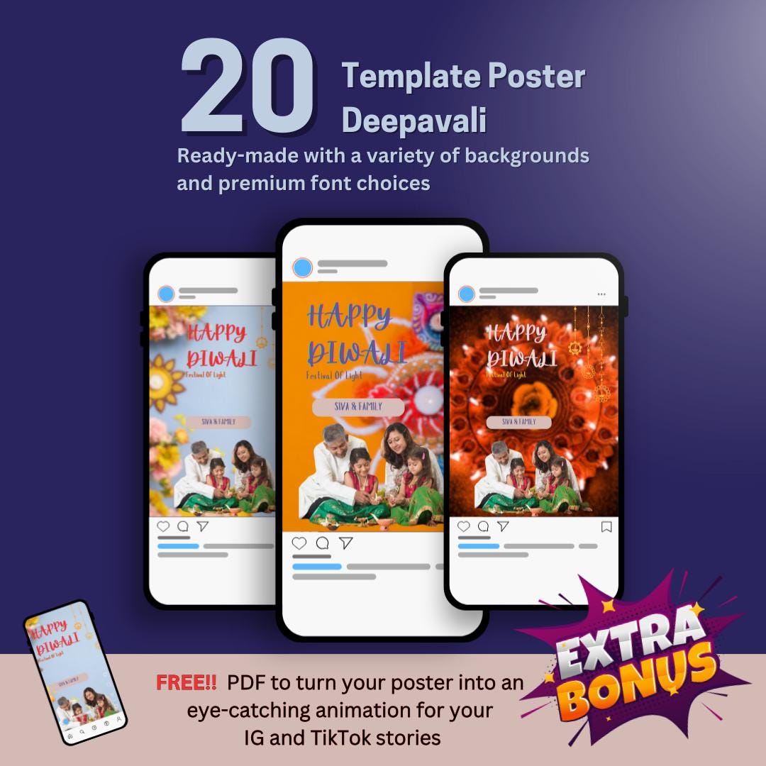 Shine Bright This Deepavali 2024 With Personalized Posters Celebrate in ...