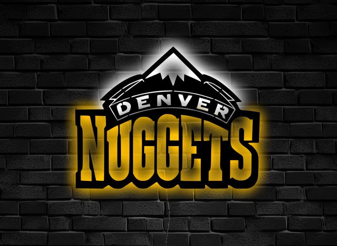 Denver Nuggets LED Wall Art - Unique Basketball Team Sign - Sports Man ...