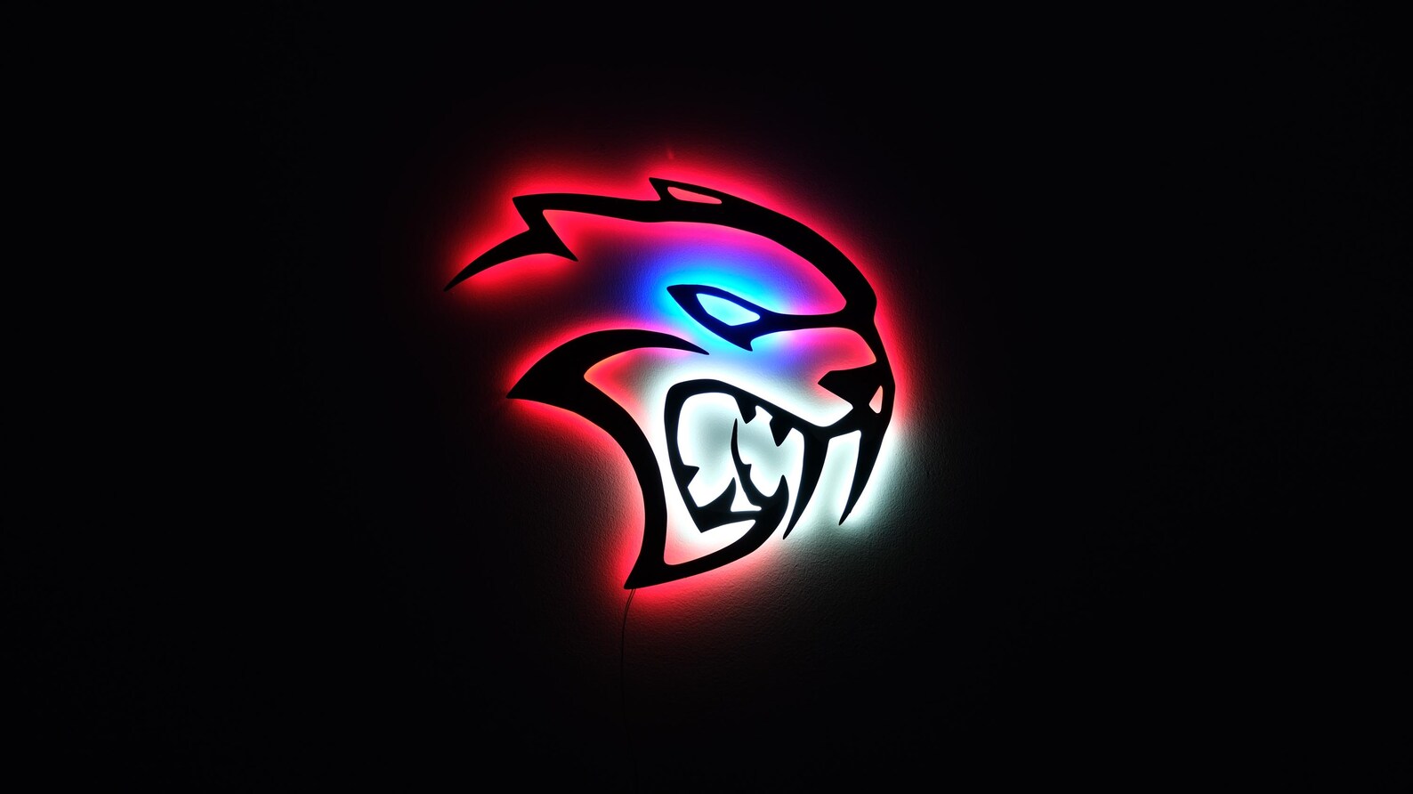 SRT Hellcat Logo LED Sign: Muscle Car Garage Decor - Etsy