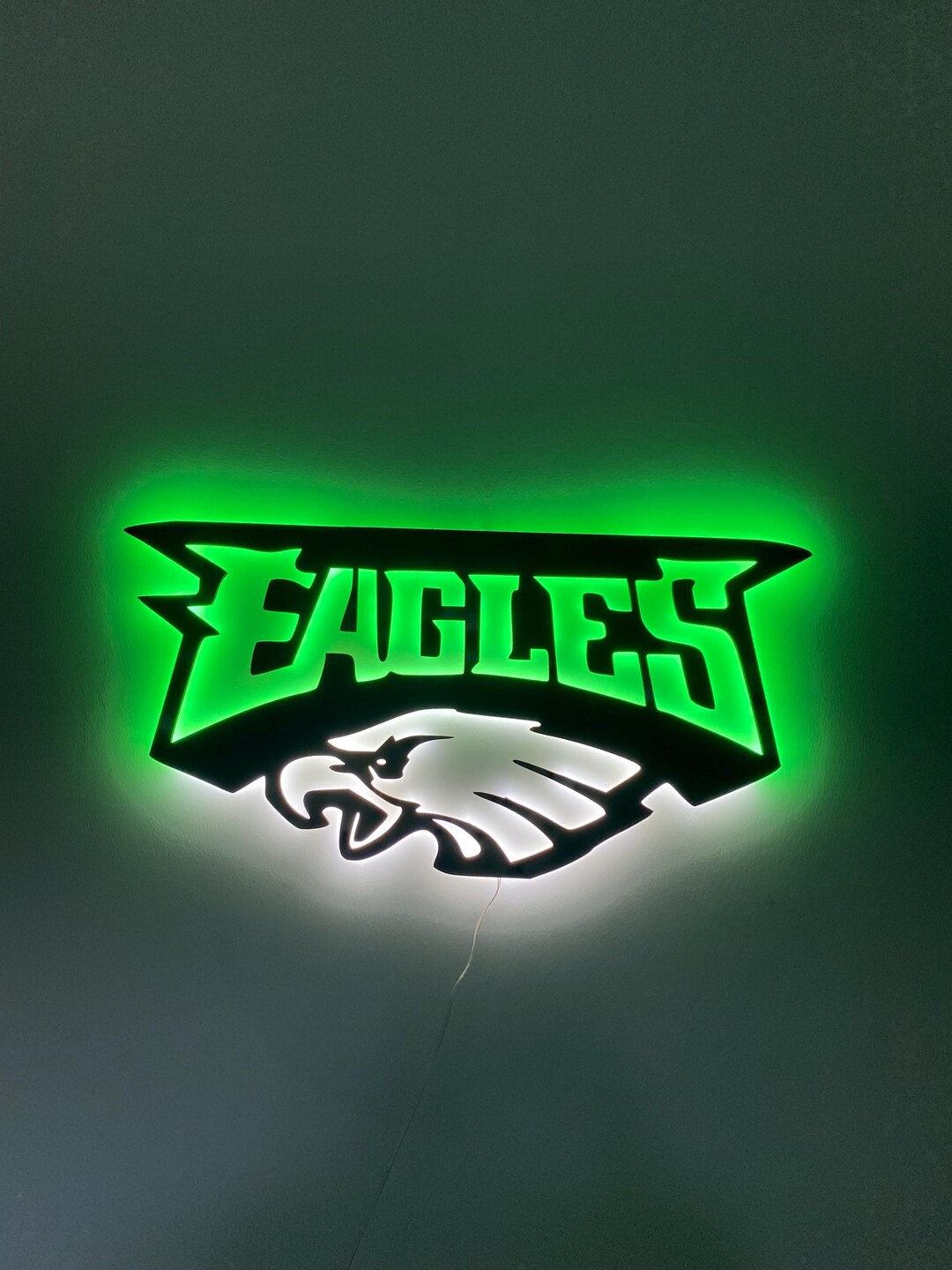 Philadelphia Eagles LED Metal Wall Art – Sports Man Cave Decor Sign - Etsy