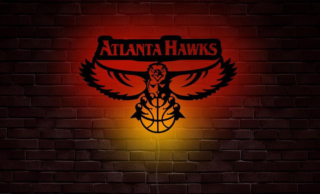 Atlanta Hawks LED Metal Wall Art: NBA Fan Decor - Etsy