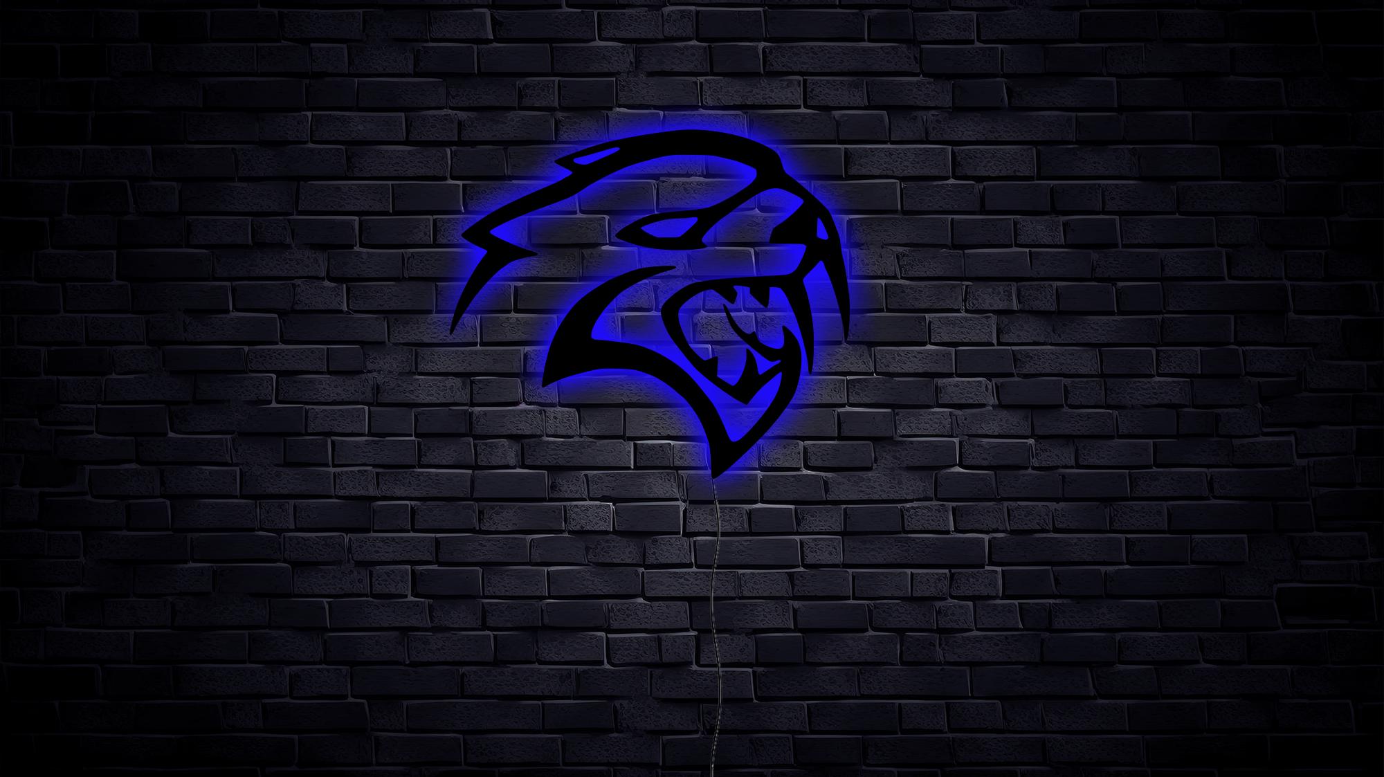 SRT Hellcat Logo LED Sign: Muscle Car Garage Decor - Etsy