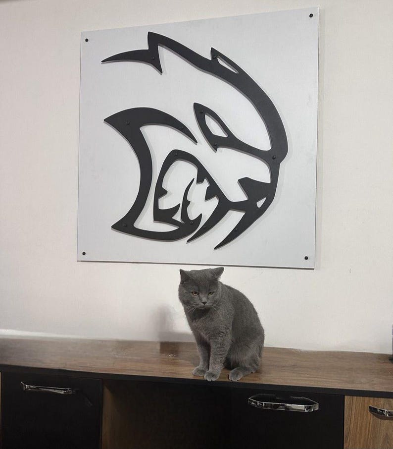 SRT Hellcat Logo LED Sign: Muscle Car Garage Decor - Etsy