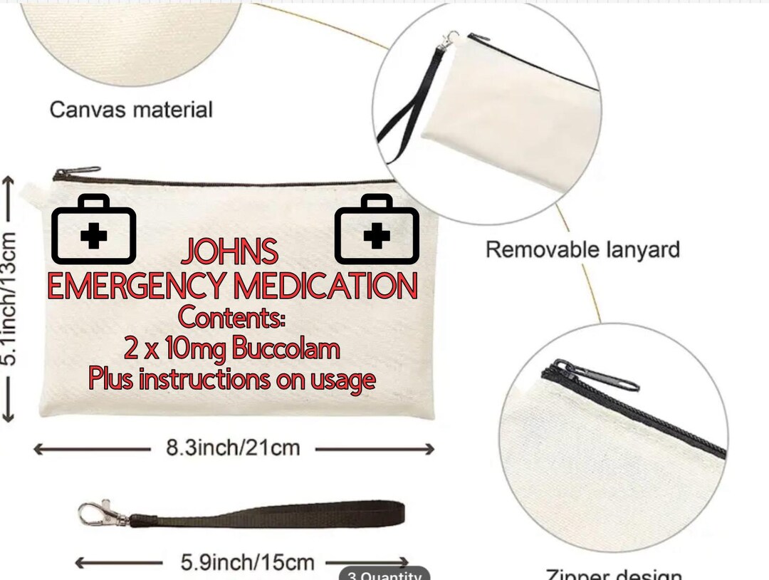 Personalised Medication Bag - Etsy