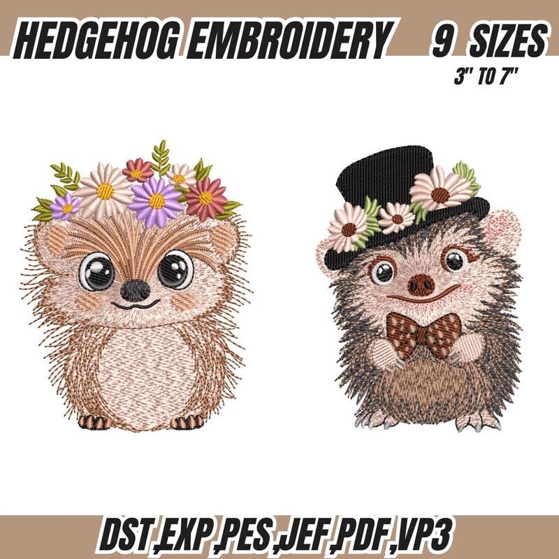 Hedgehog Embroidery - Etsy