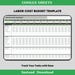 Labor Cost Budget Template, Editable Google Sheets for Managing ...